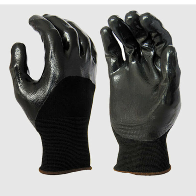 15 Gauge Polyester Liner Nitrile Fully and Sandy Palm Coated Gloves ...