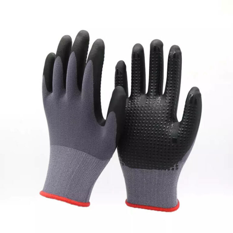 15 Gauge Polyester Liner Nitrile Fully and Sandy Palm Coated Gloves PNFM-07 - Qingdao Fillsense ...